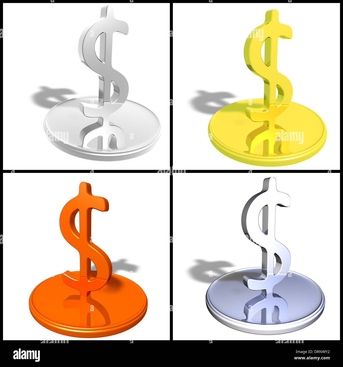 Collection. Logo with a symbol "$" isolated on a white background Stock ...