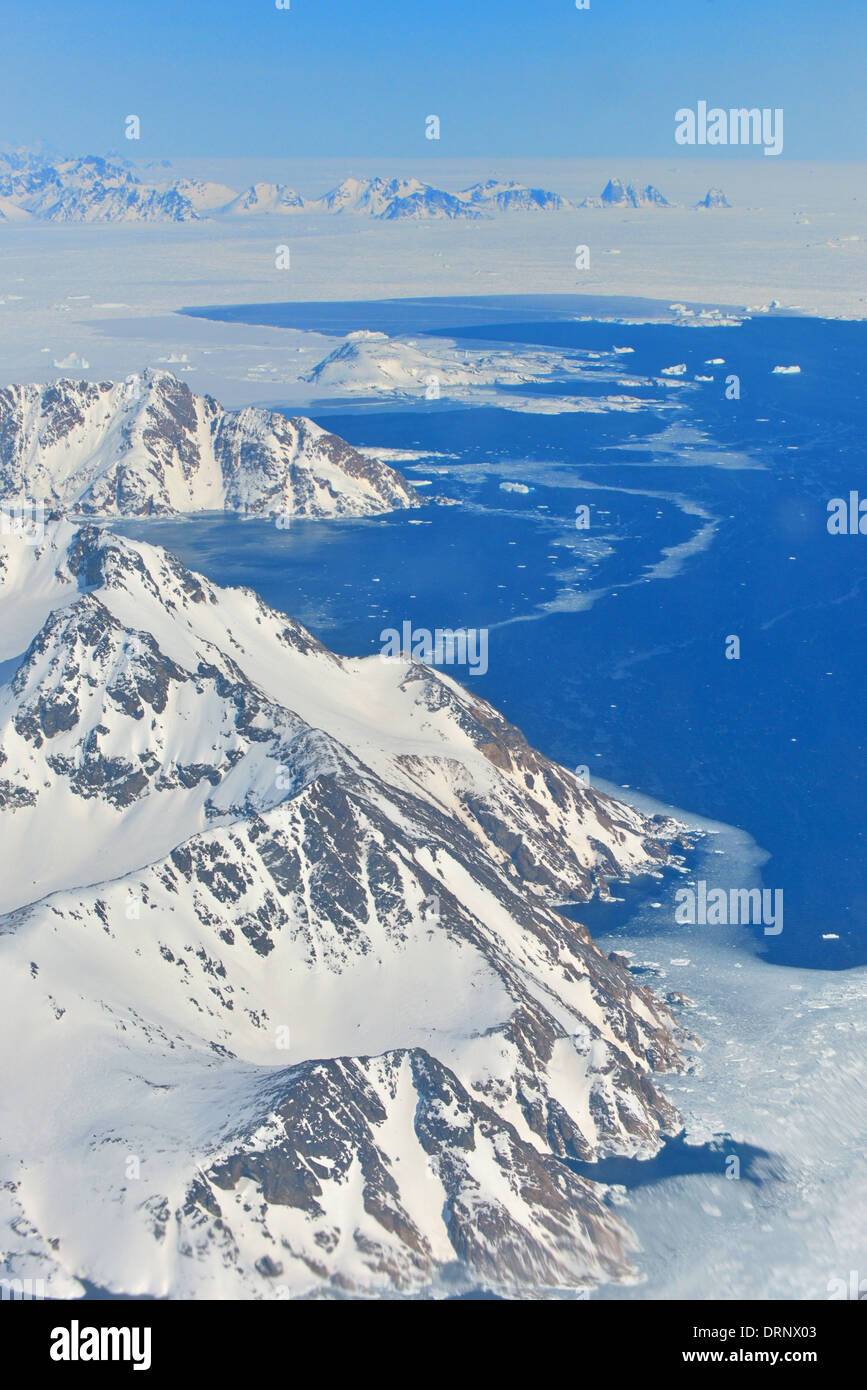 Glaciers and icebergs of Greenland, Beautiful view of mountains, Snowy ...