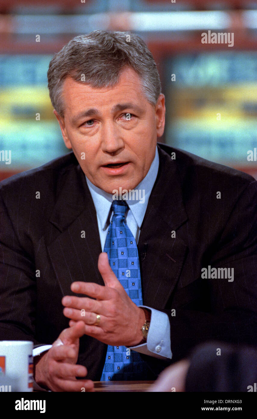 Senator Chuck Hagel discusses the situation in Kosovo during NBC's Meet ...