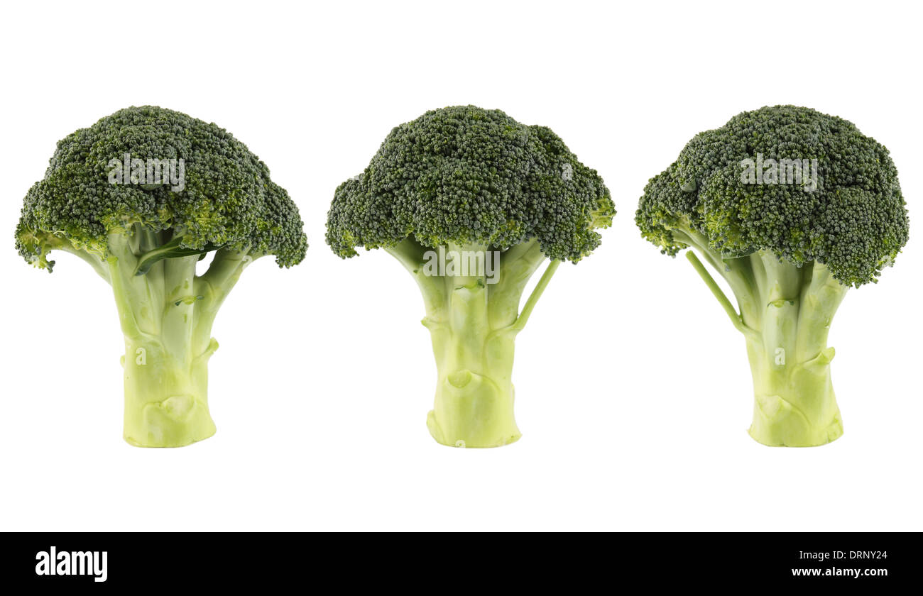 three green broccoli Stock Photo - Alamy