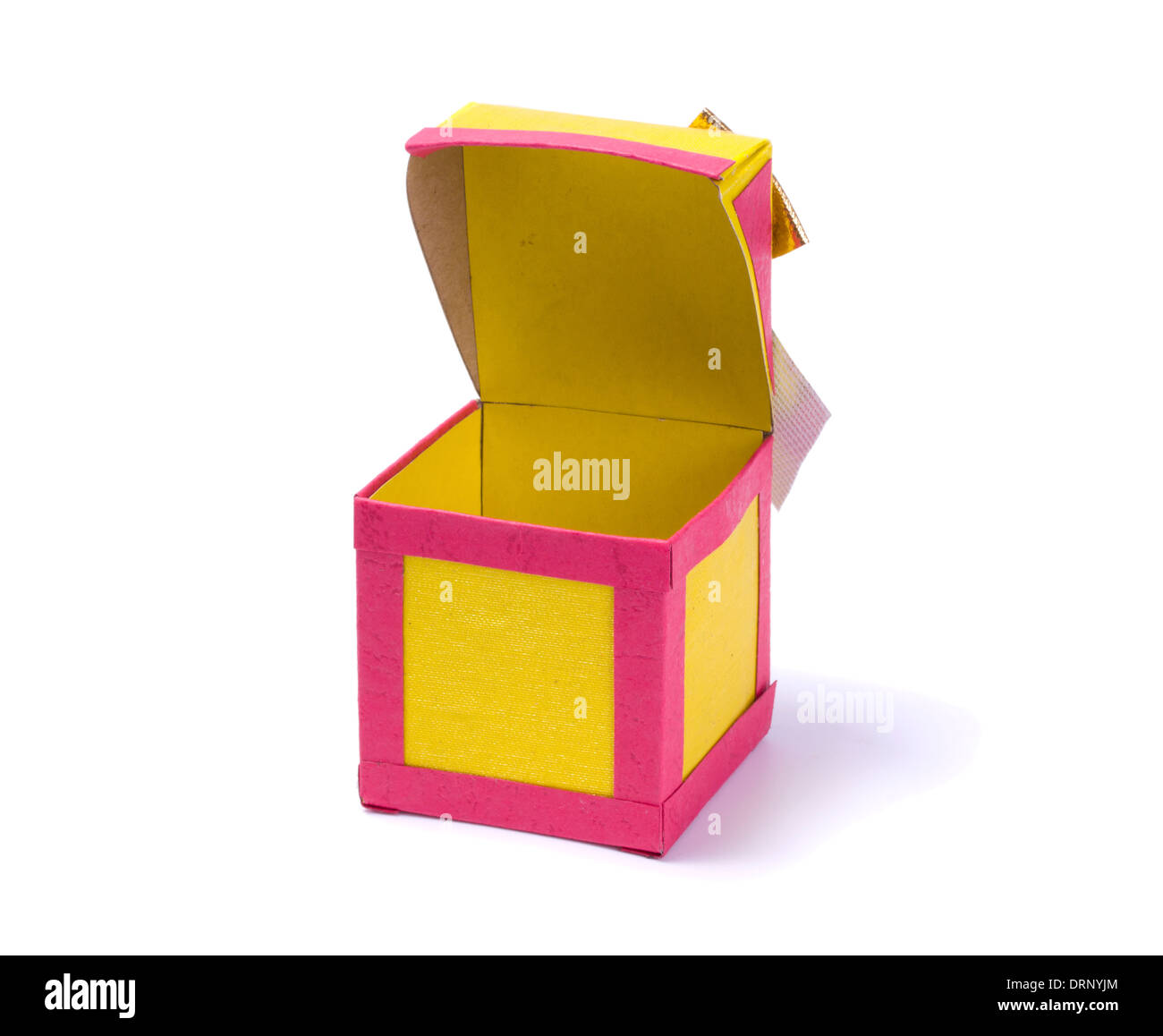 Handmade paper box isolated on white background Stock Photo - Alamy