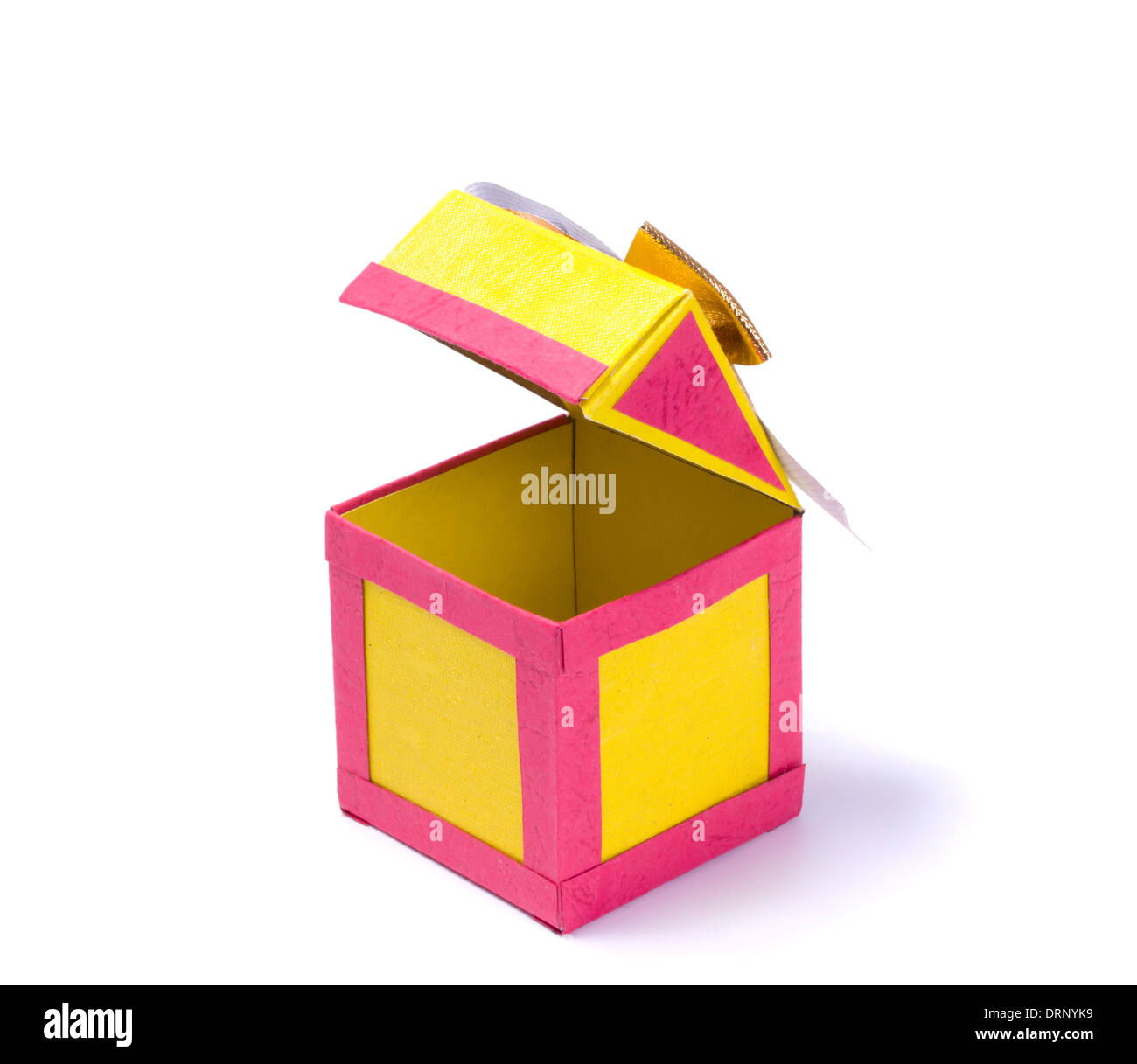 Handmade paper box isolated on white background Stock Photo - Alamy