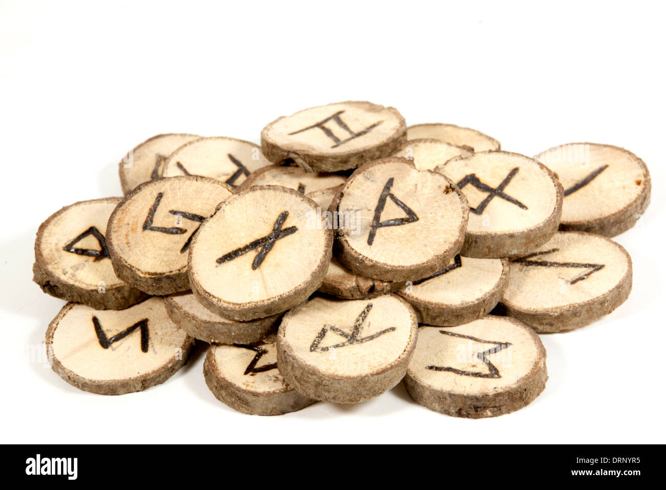 Wooden runes hi-res stock photography and images - Alamy