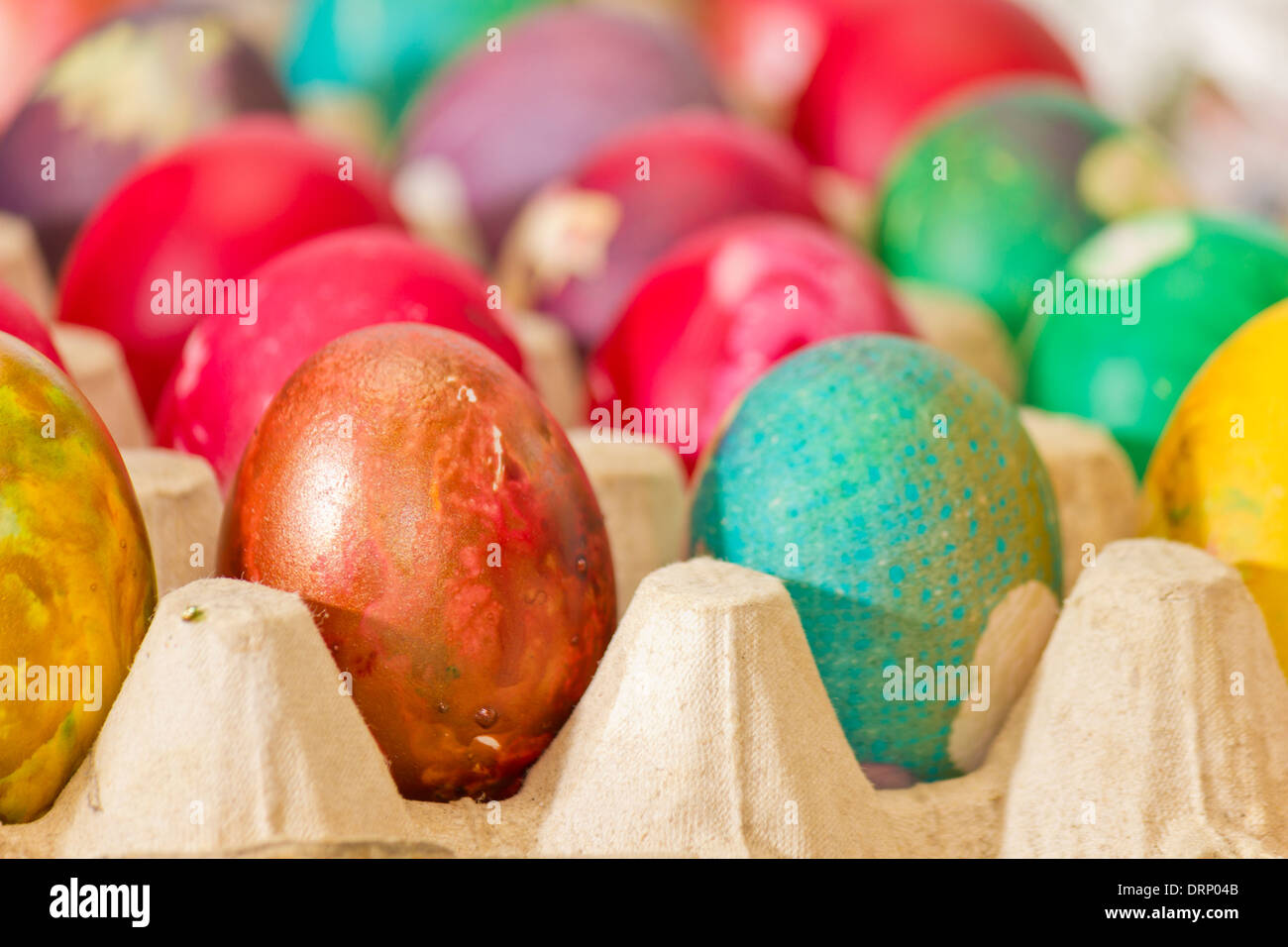 Easter eggs in various colors Stock Photo - Alamy