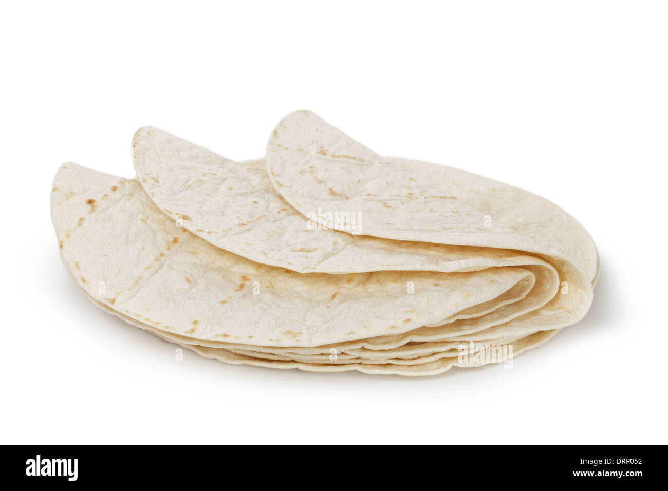 wheat round tortillas, isolated on white background Stock Photo - Alamy