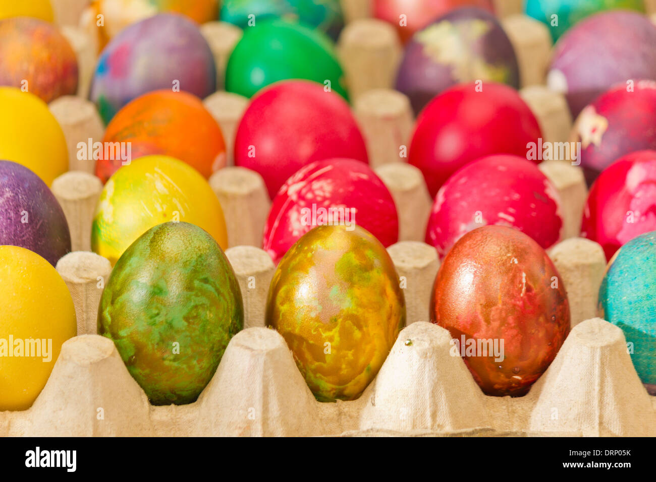 Easter eggs in various colors Stock Photo - Alamy
