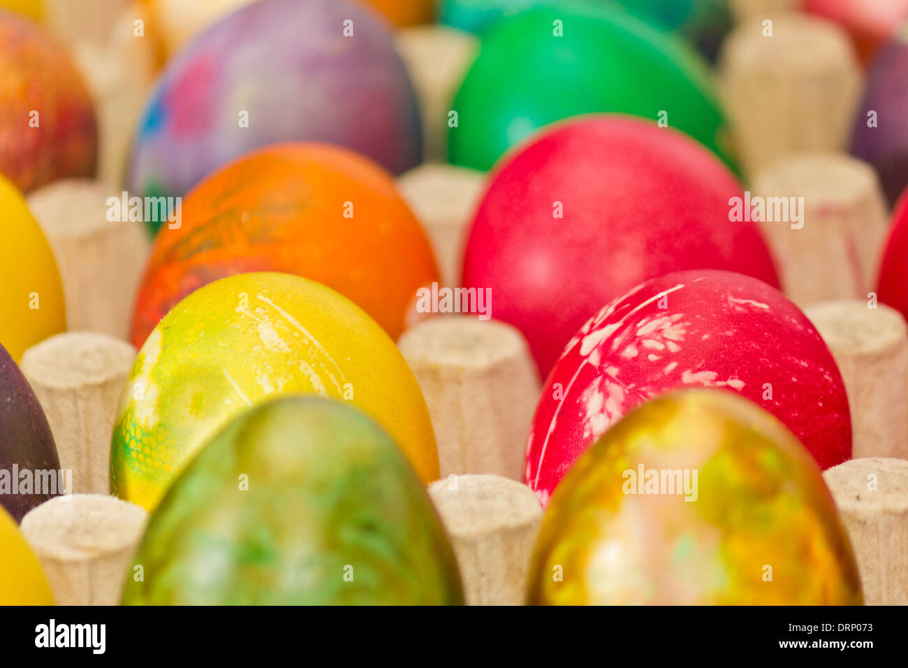 Easter eggs in various colors Stock Photo - Alamy