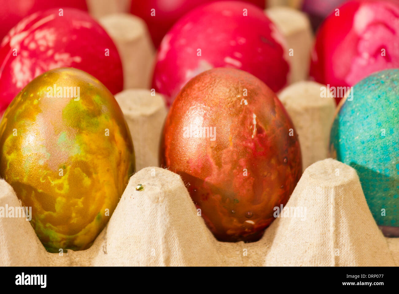 Easter eggs in various colors Stock Photo - Alamy