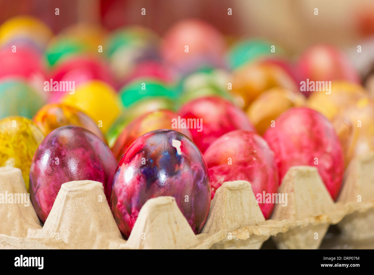 Easter eggs in various colors Stock Photo - Alamy