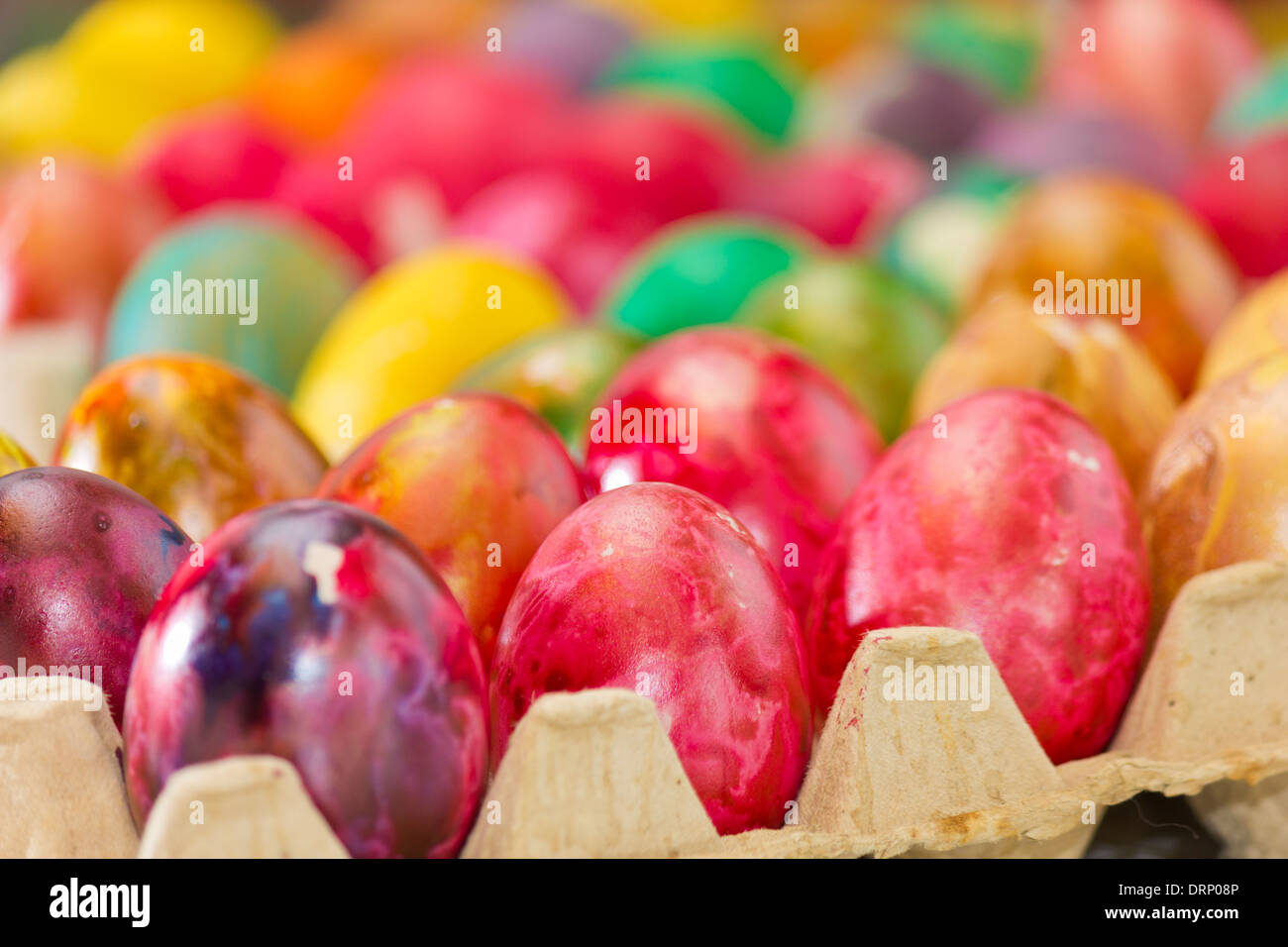 Easter eggs in various colors Stock Photo - Alamy