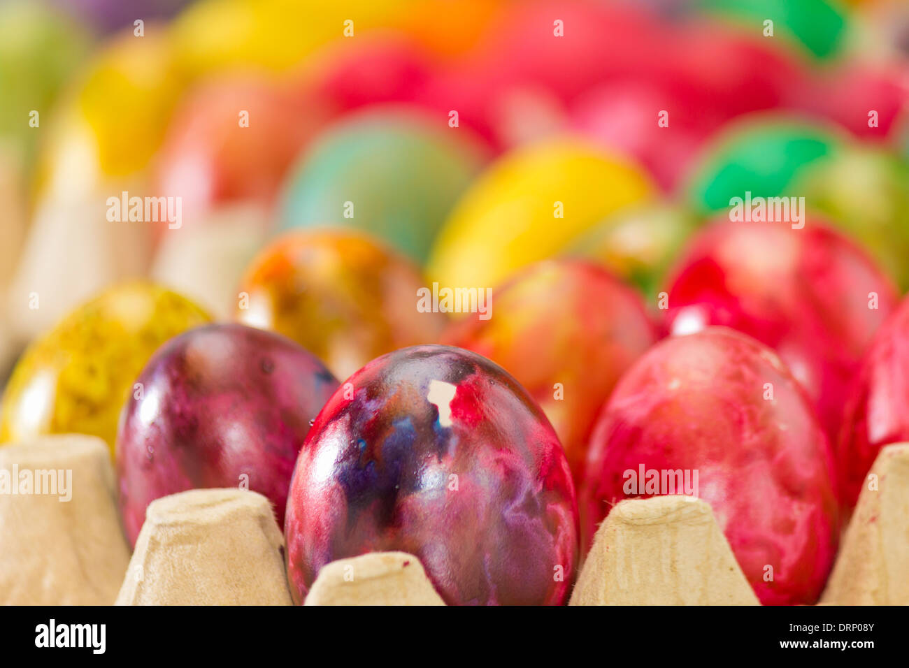 Easter eggs in various colors Stock Photo - Alamy