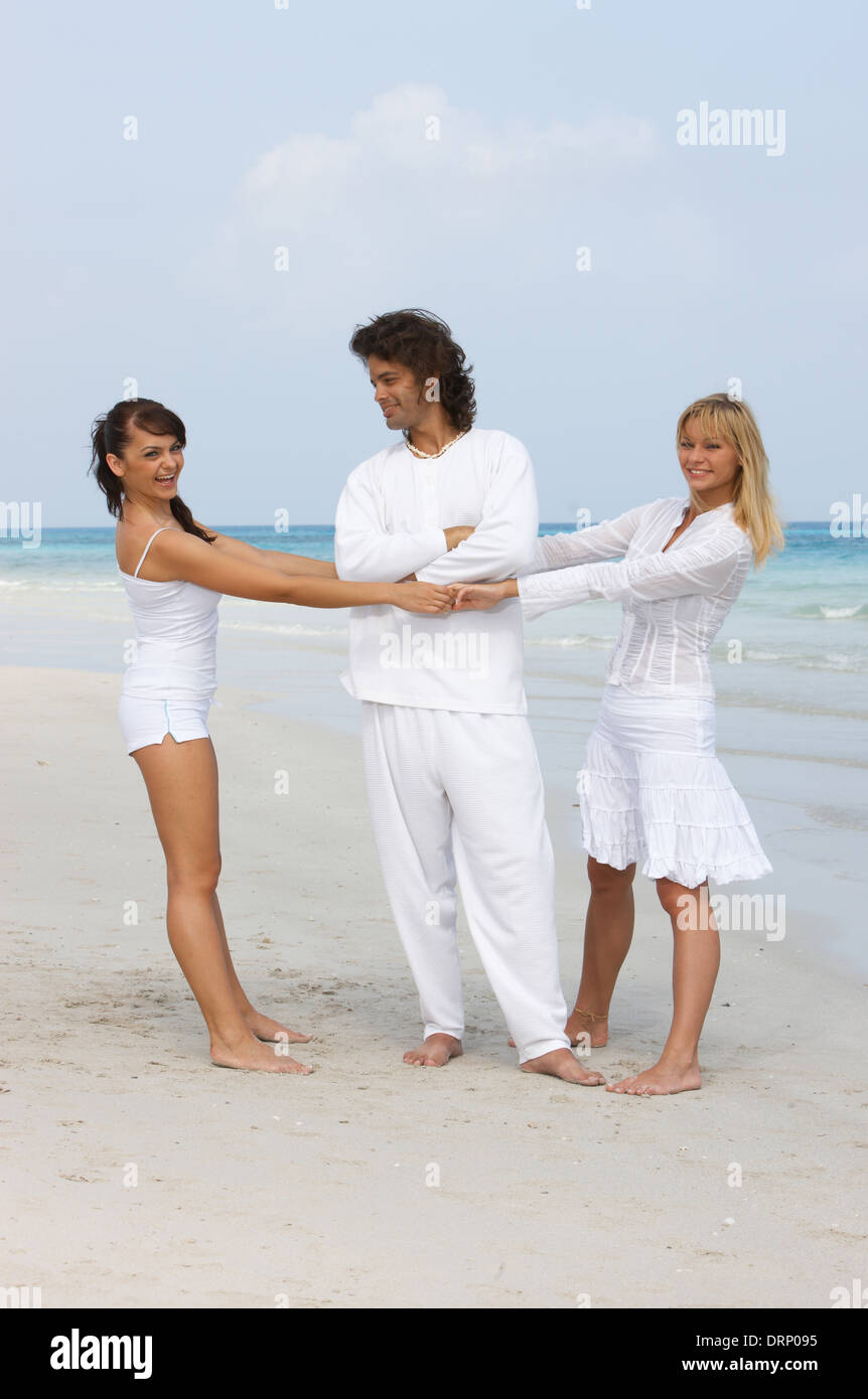 Friends at the beach Stock Photo - Alamy