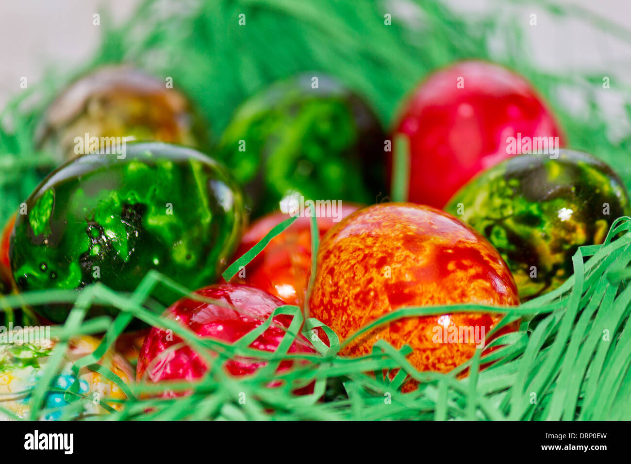 Easter eggs in various colors Stock Photo - Alamy