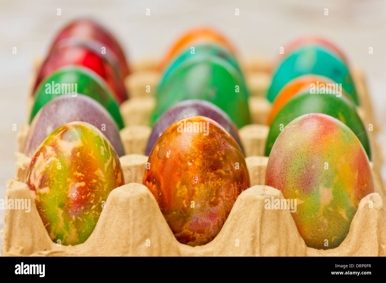 Easter eggs in various colors Stock Photo - Alamy