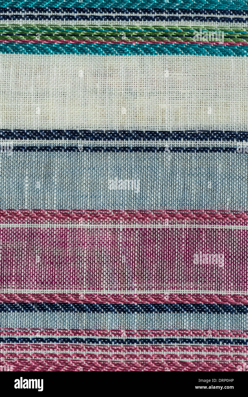 Closeup detail of multi color fabric texture Stock Photo - Alamy