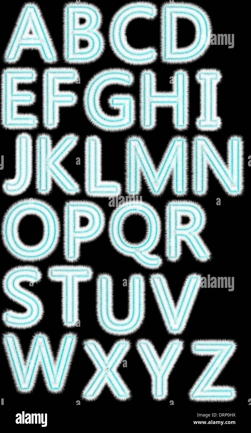 The alphabet from woollen letters Stock Photo - Alamy