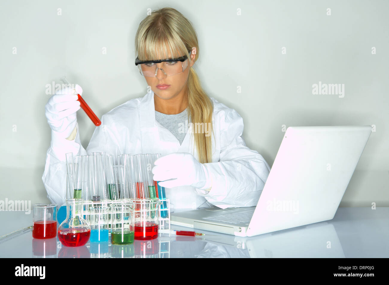 Female in lab Stock Photo - Alamy