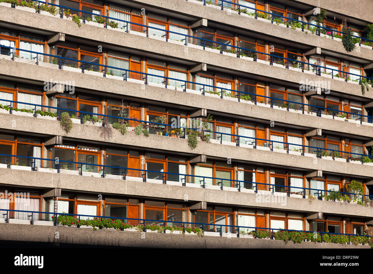 Residential tower block on the Barbican Estate central London, UK Stock ...