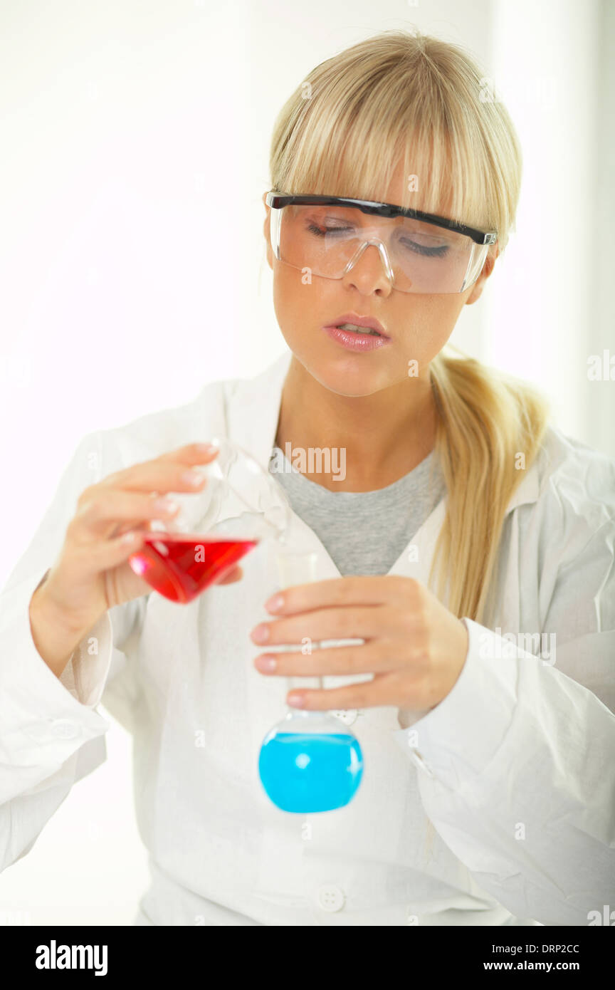 Female in lab Stock Photo - Alamy