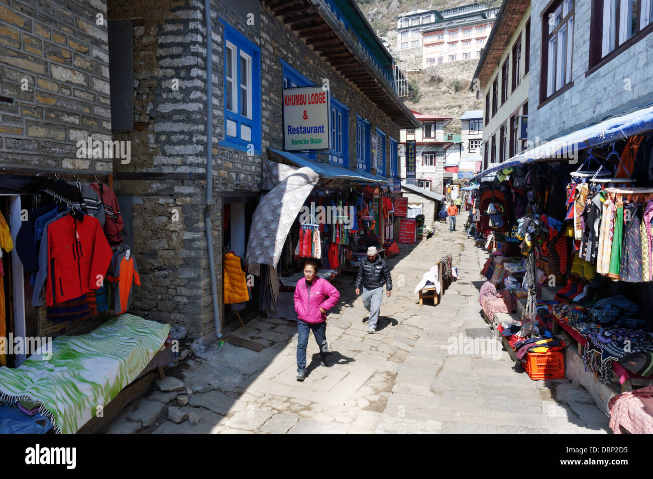 The streets of Namche Bazaar, Nepal Stock Photo - Alamy