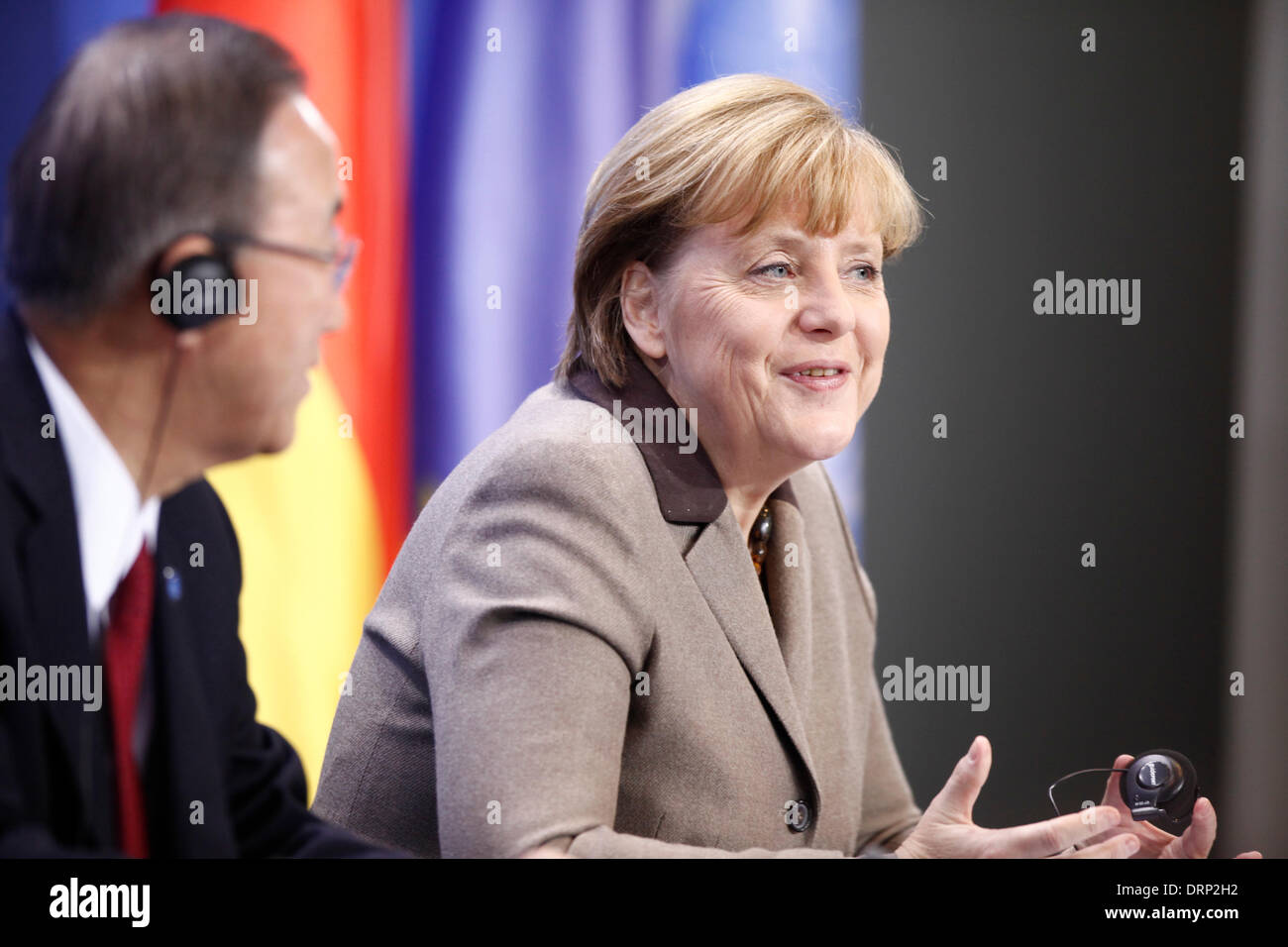 Berlin, Germany. January 30th, 2014. German Chancellor Merkel receives ...