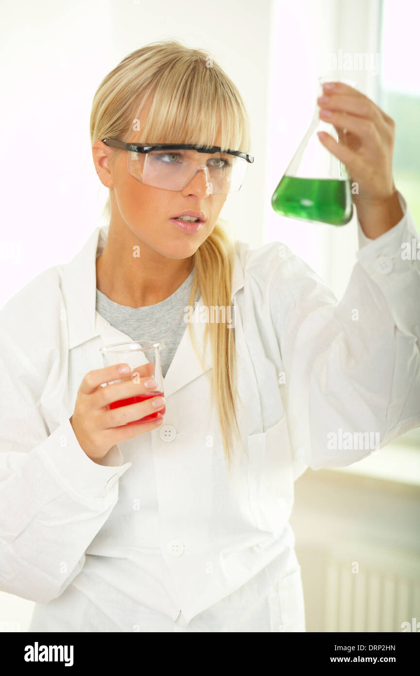 Female in lab Stock Photo - Alamy