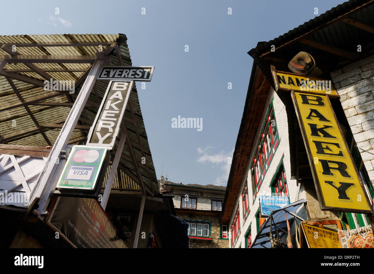 Two bakeries in Namche Bazaar, the Everest Bakery and the Namche Bakery ...