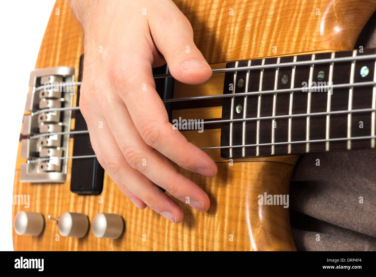 Close-up of a bass guitar Stock Photo - Alamy