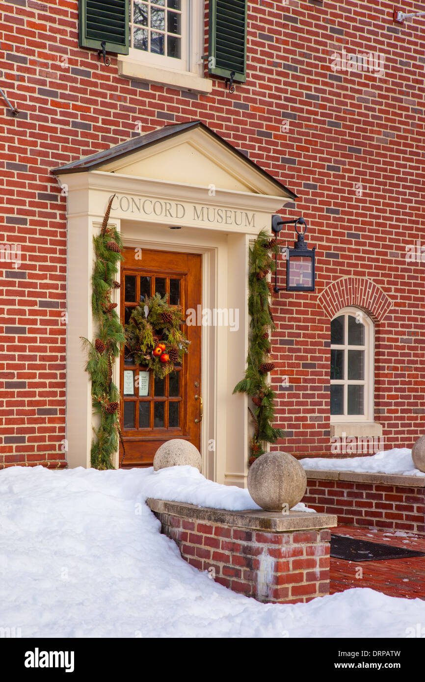 Winter at the Concord Museum, Concord Massachusetts, USA Stock Photo ...