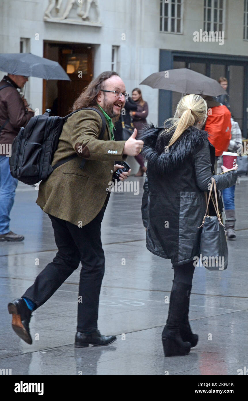 London, UK. 30th January 2014. Hairy Biker Dave Myers at BBC Radio ...