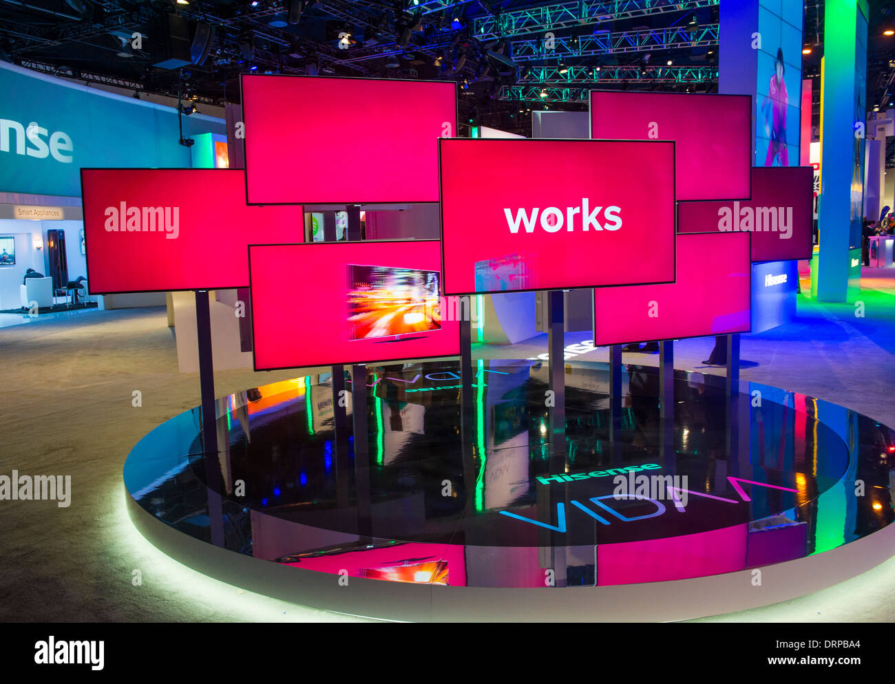 The Hisense booth at the CES show in Las Vegas Stock Photo - Alamy