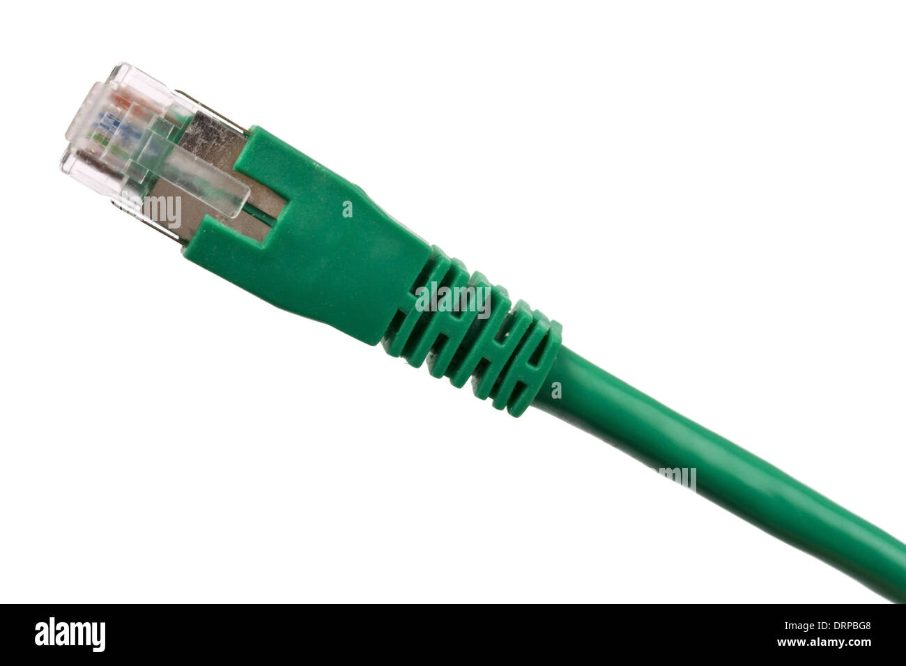 Green network plug Stock Photo - Alamy