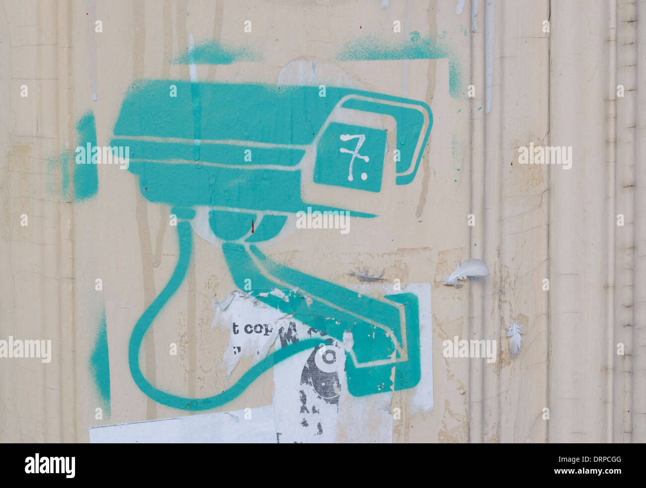 CCTV Surveillance camera - Graffiti street art in Bucharest, Romania ...
