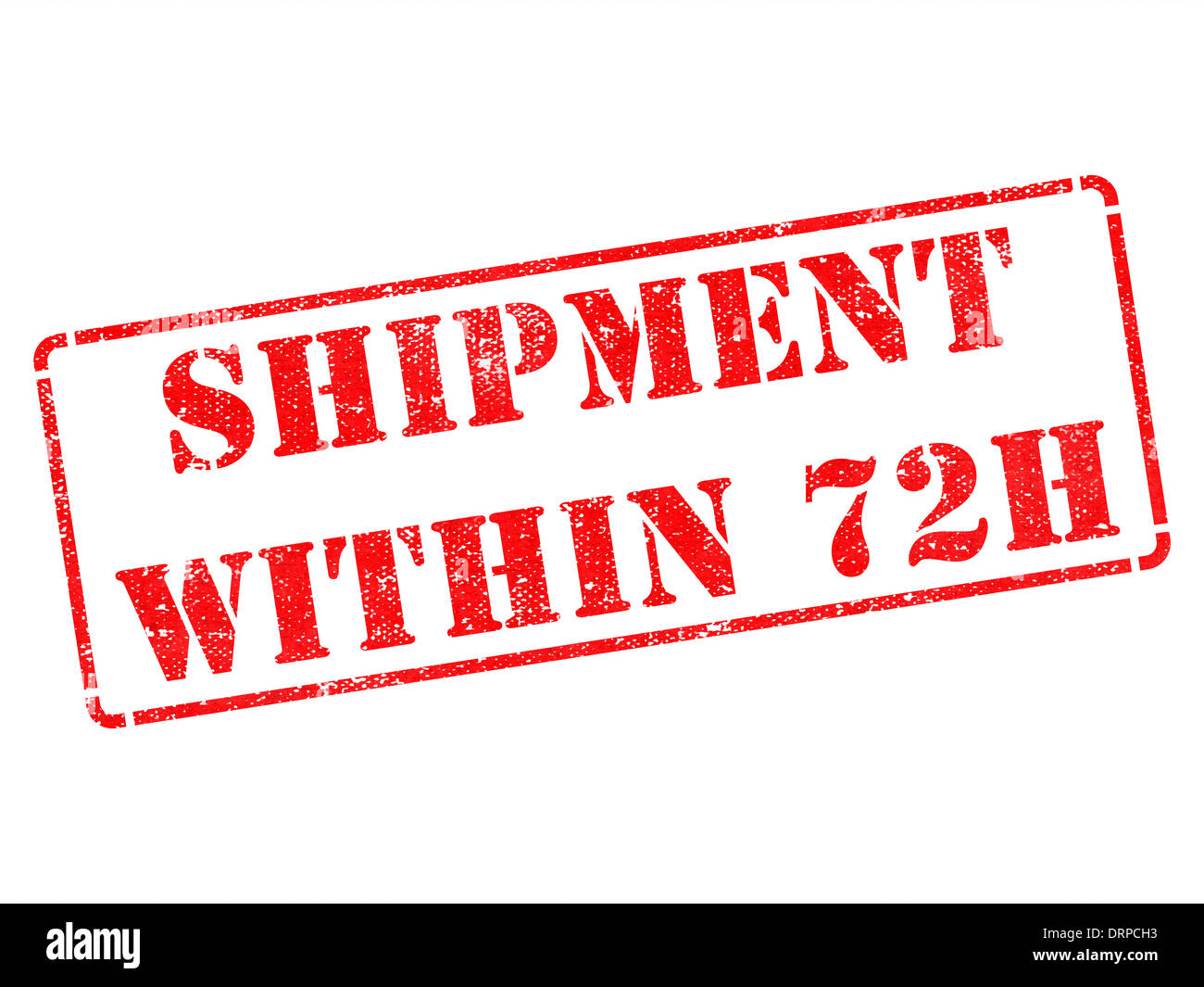 Shipment within 72h on Red Rubber Stamp Stock Photo - Alamy