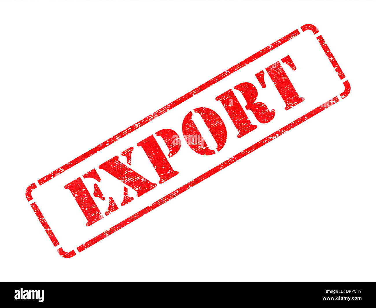 Export on Red Rubber Stamp Stock Photo - Alamy