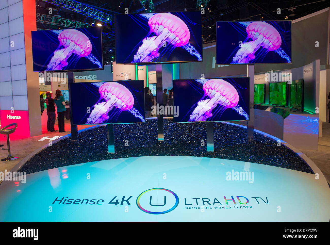The Hisense booth at the CES show in Las Vegas Stock Photo - Alamy
