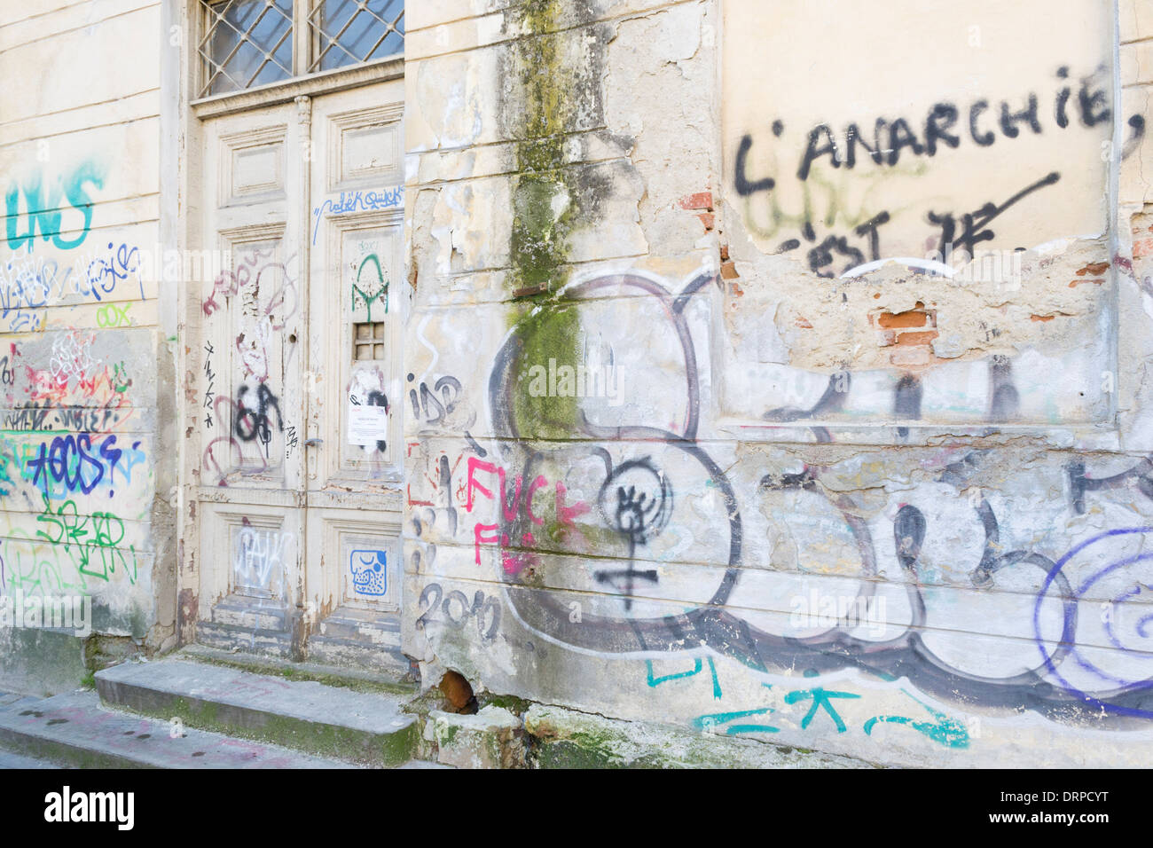 Graffiti street art in Bucharest, Romania Stock Photo - Alamy