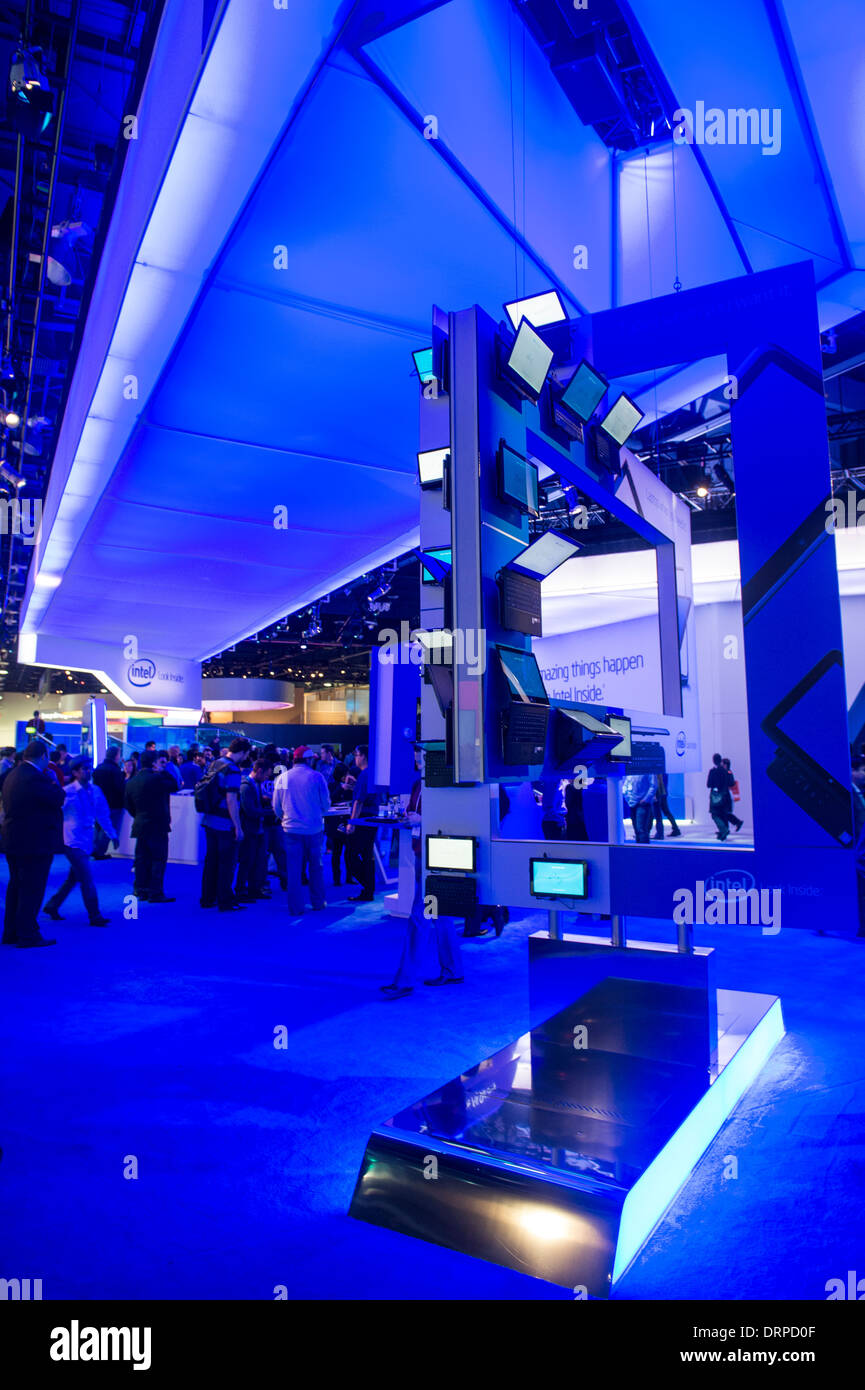 The Intel booth at the CES show in Las Vegas Stock Photo - Alamy