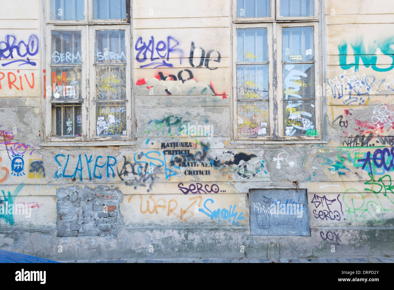 Graffiti street art in Bucharest, Romania Stock Photo - Alamy