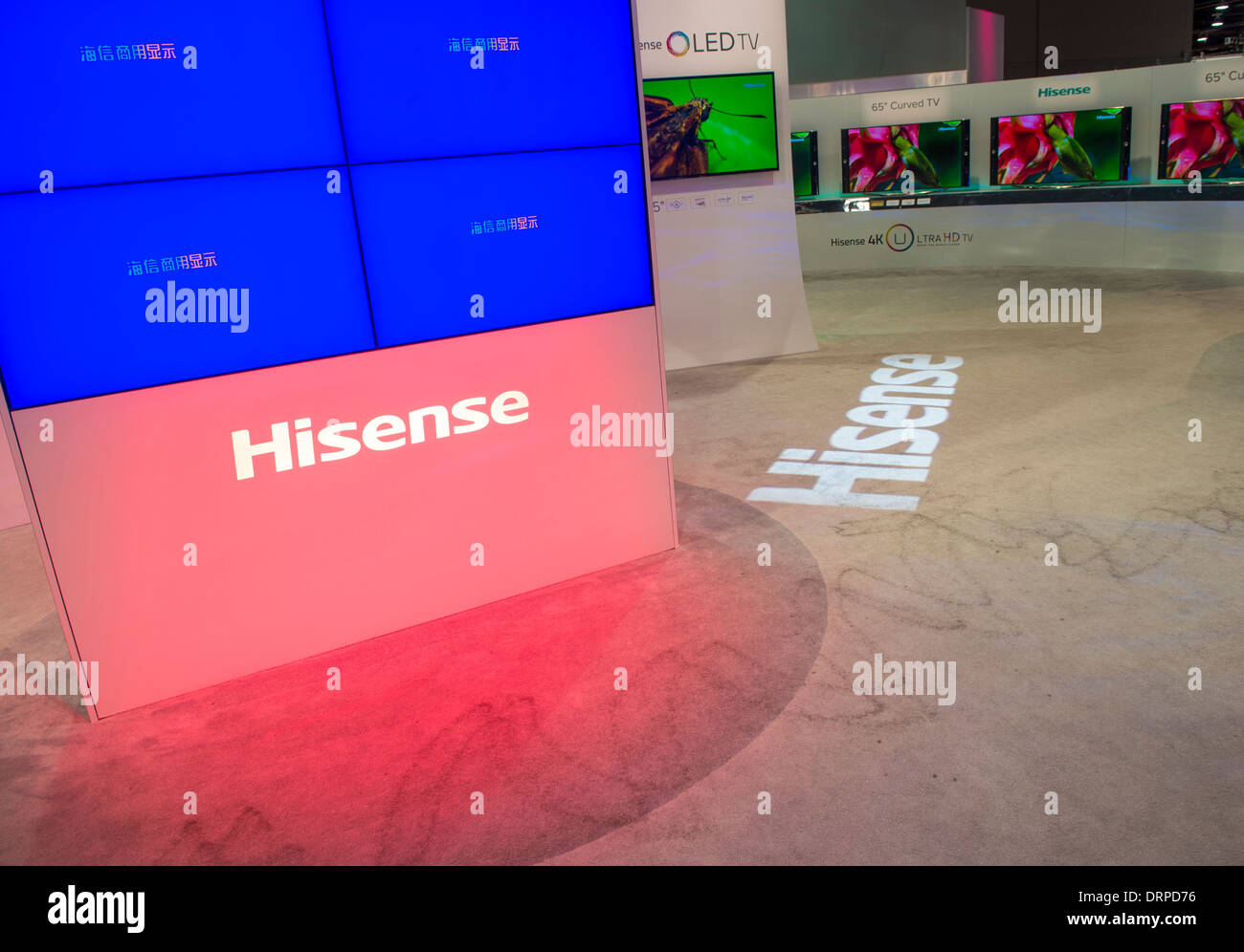 The Hisense booth at the CES show in Las Vegas Stock Photo - Alamy