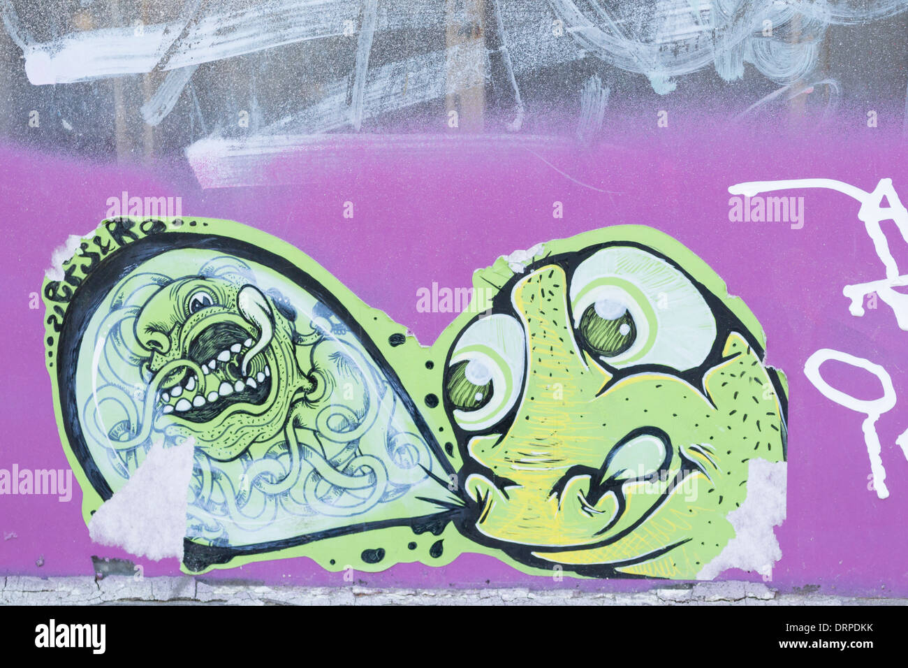Graffiti street art in Bucharest, Romania Stock Photo - Alamy