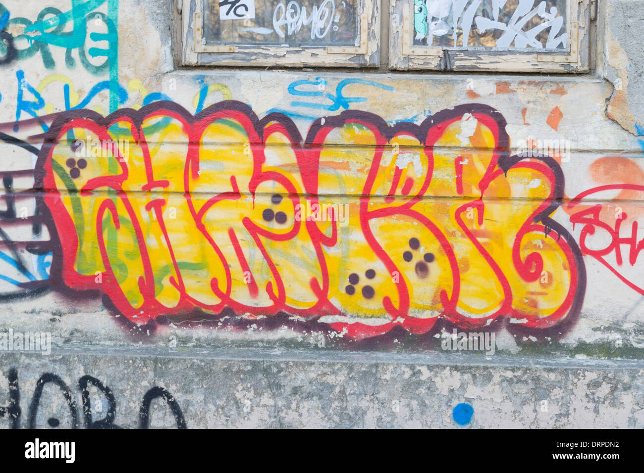 Graffiti street art in Bucharest, Romania Stock Photo - Alamy