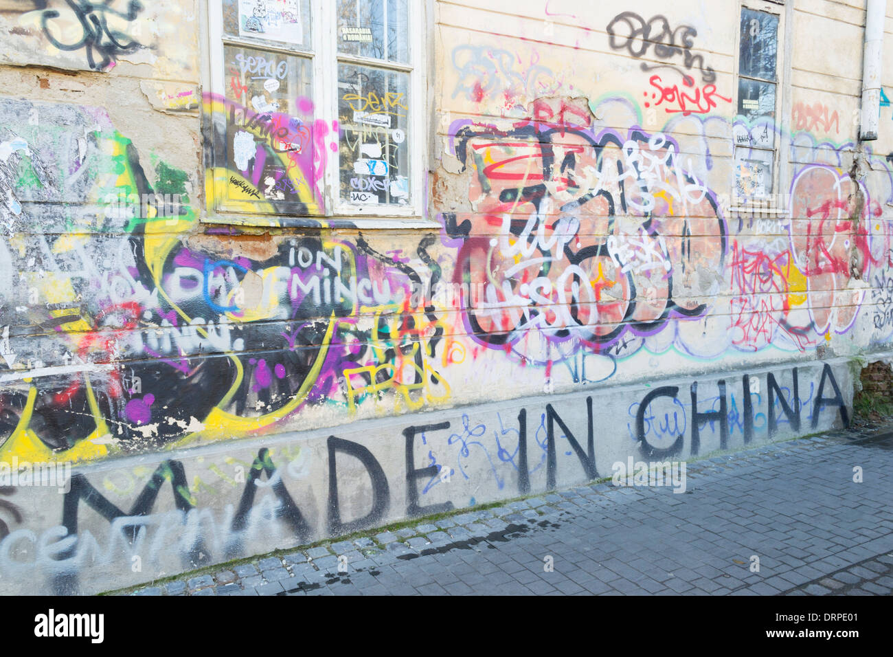 Graffiti street art in Bucharest, Romania Stock Photo - Alamy