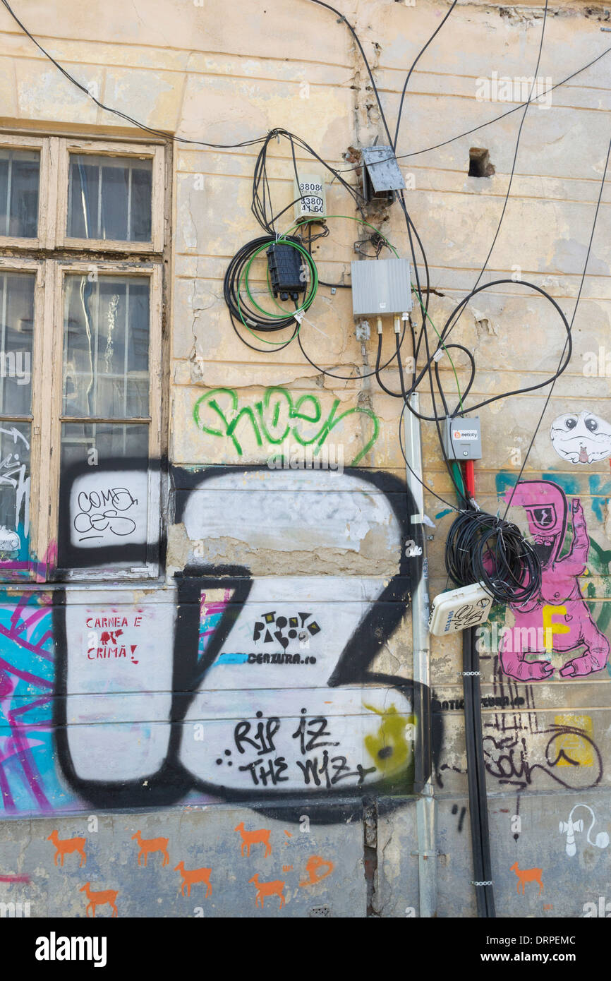 Graffiti street art in Bucharest, Romania Stock Photo - Alamy