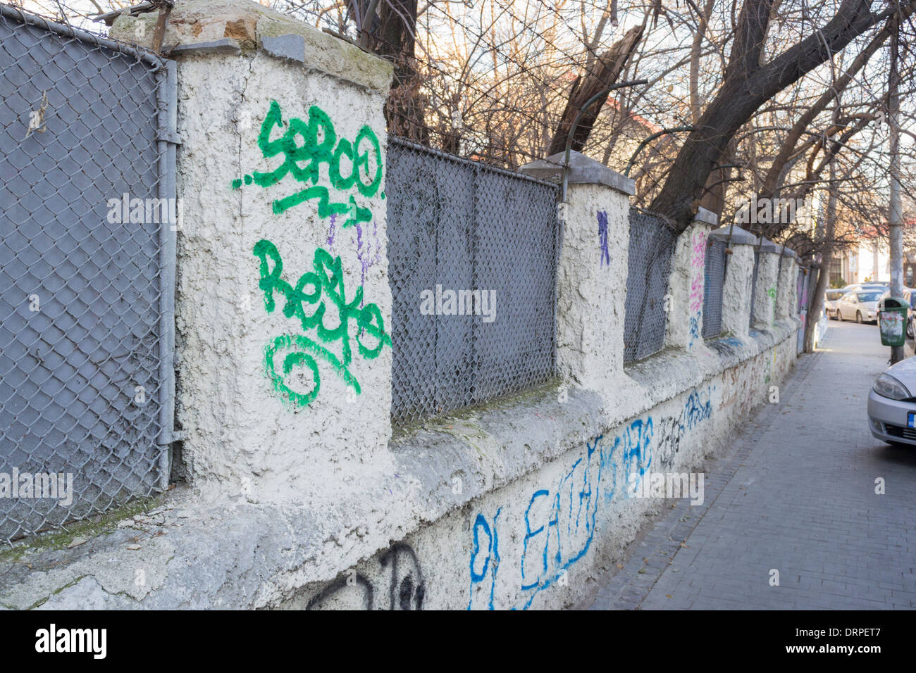 Graffiti street art in Bucharest, Romania Stock Photo - Alamy
