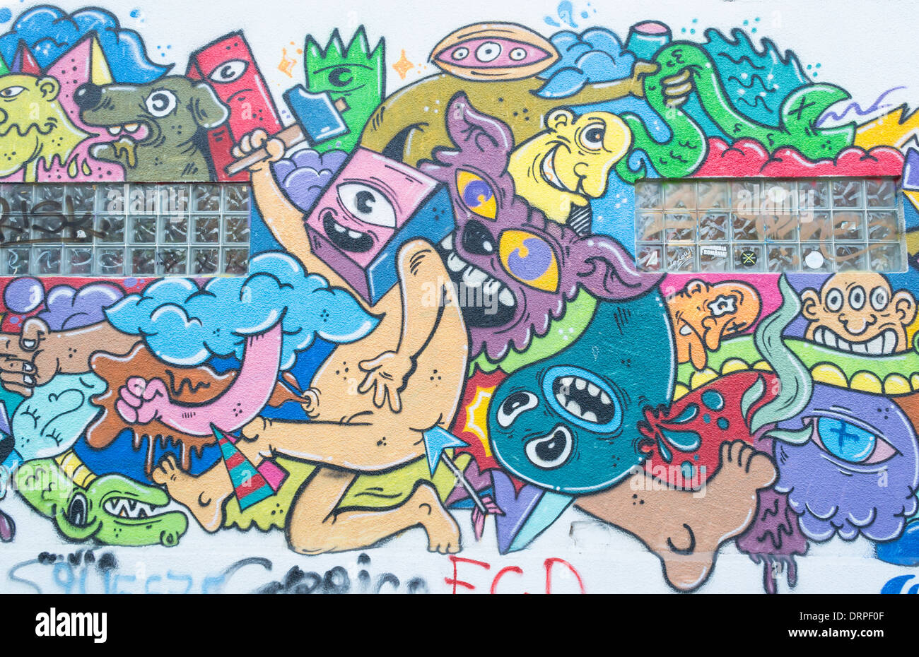Graffiti street art in Bucharest, Romania Stock Photo - Alamy
