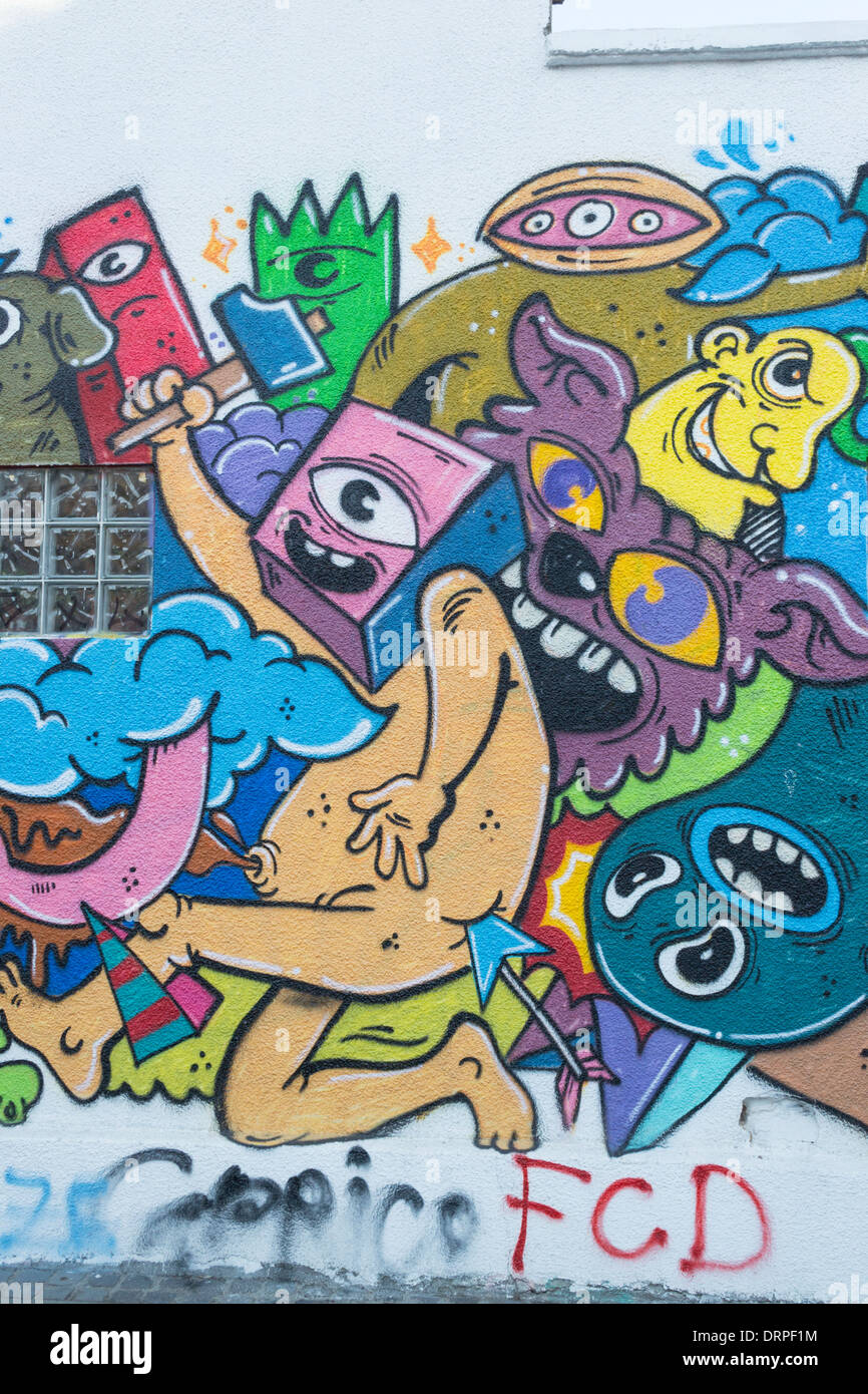 Graffiti street art in Bucharest, Romania Stock Photo - Alamy