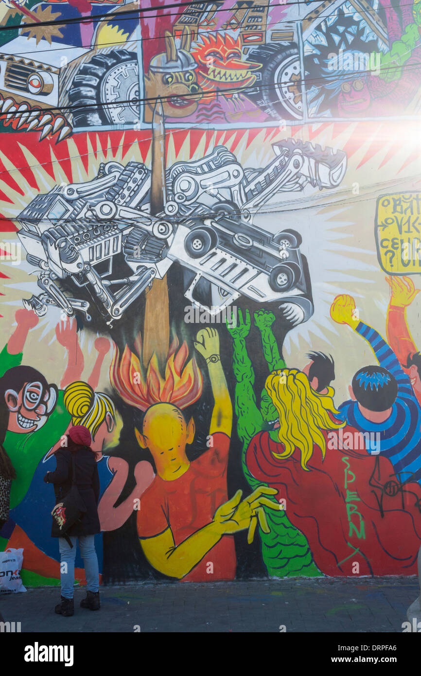 Graffiti street art in Bucharest, Romania Stock Photo - Alamy