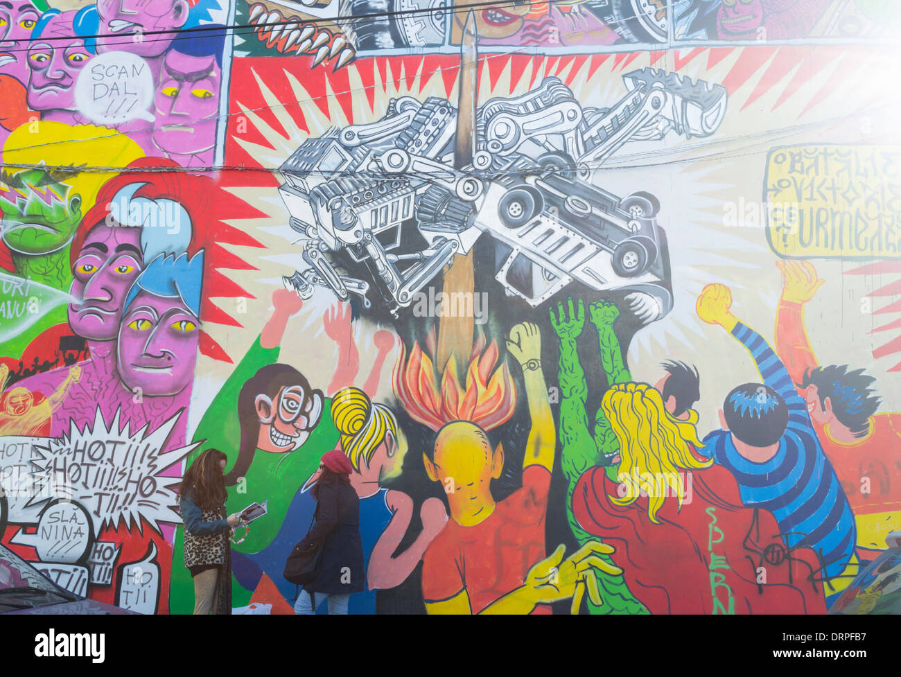 Graffiti street art in Bucharest, Romania Stock Photo - Alamy