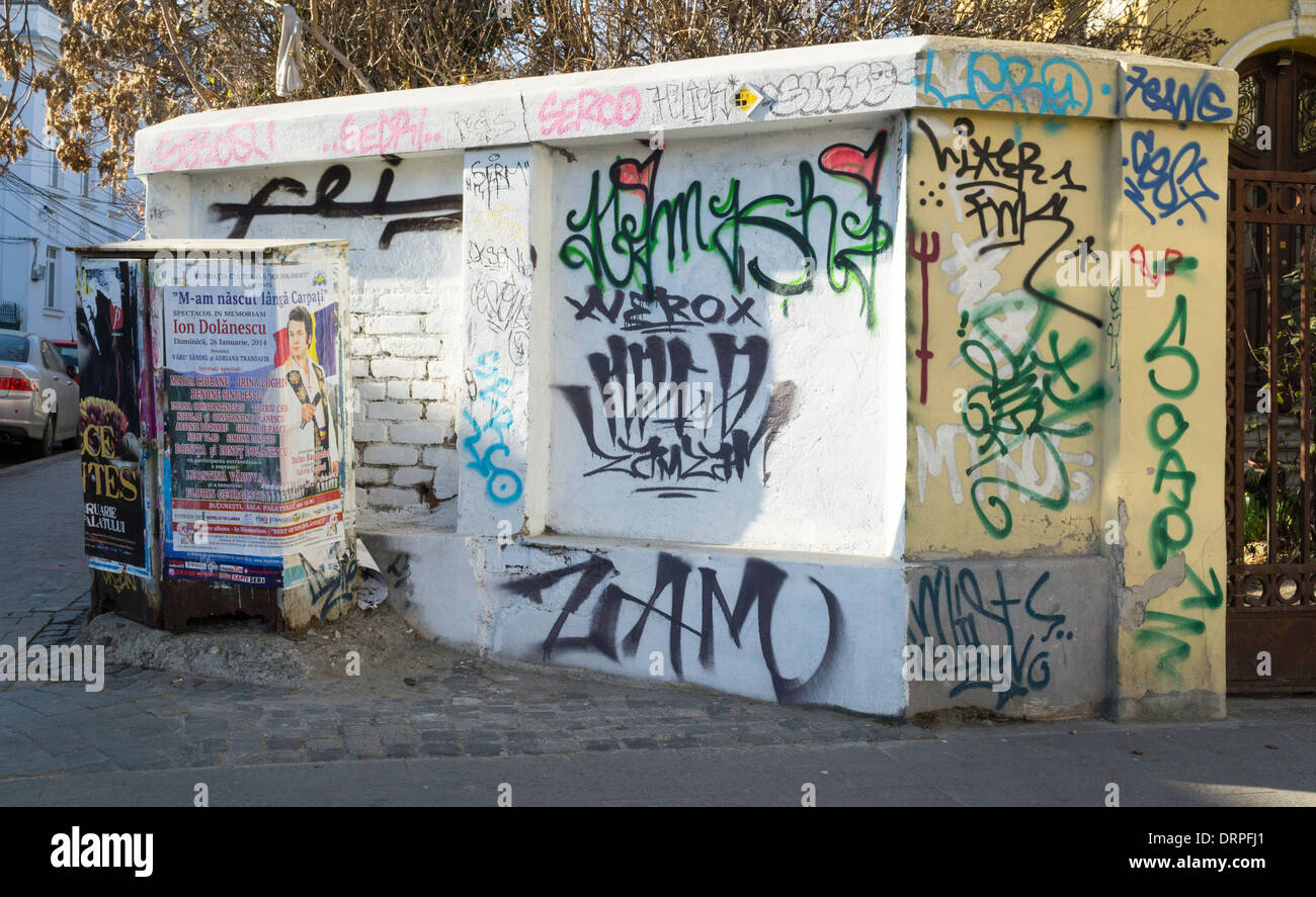 Graffiti street art in Bucharest, Romania Stock Photo - Alamy